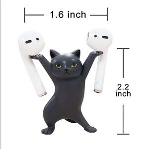 Accessories | Magnetic Cute Cat Airpod Holder Headphone Stand | Poshmark